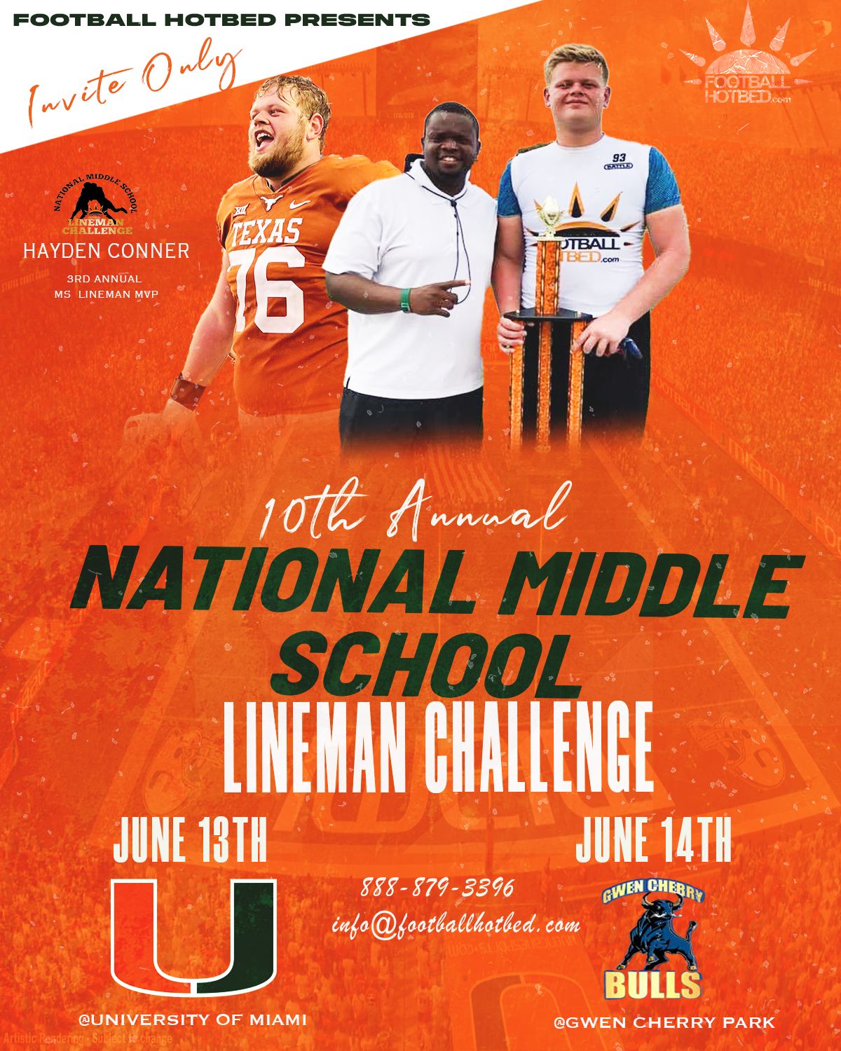 Lineman Challenge Flyer 2024 - Football Hotbed