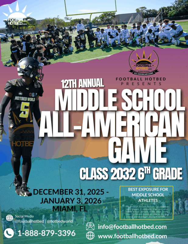 12th Annual Middle School All-American Games | Class of 2032 - Football ...